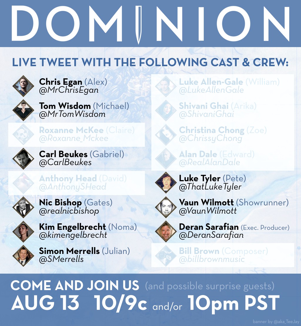 Dominion_Tweetout_S2Actors_Aug13 | Dominion Fans